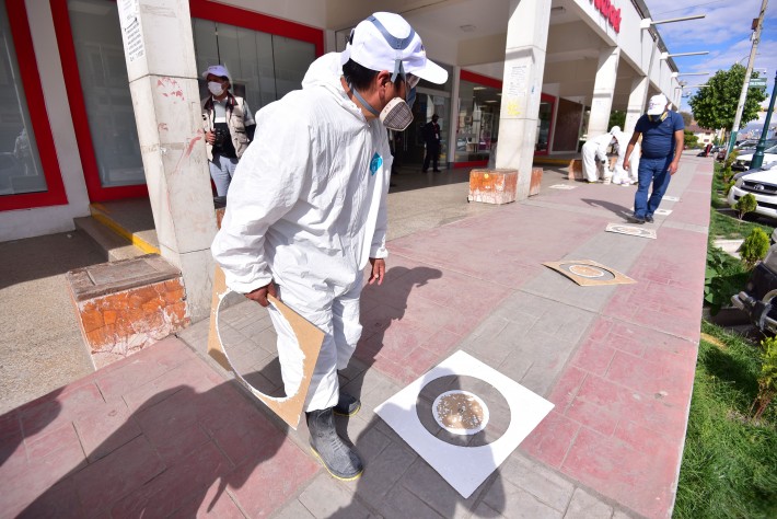 SeÃ±alizan para mantener el debido distanciamiento social | Gobierno ...